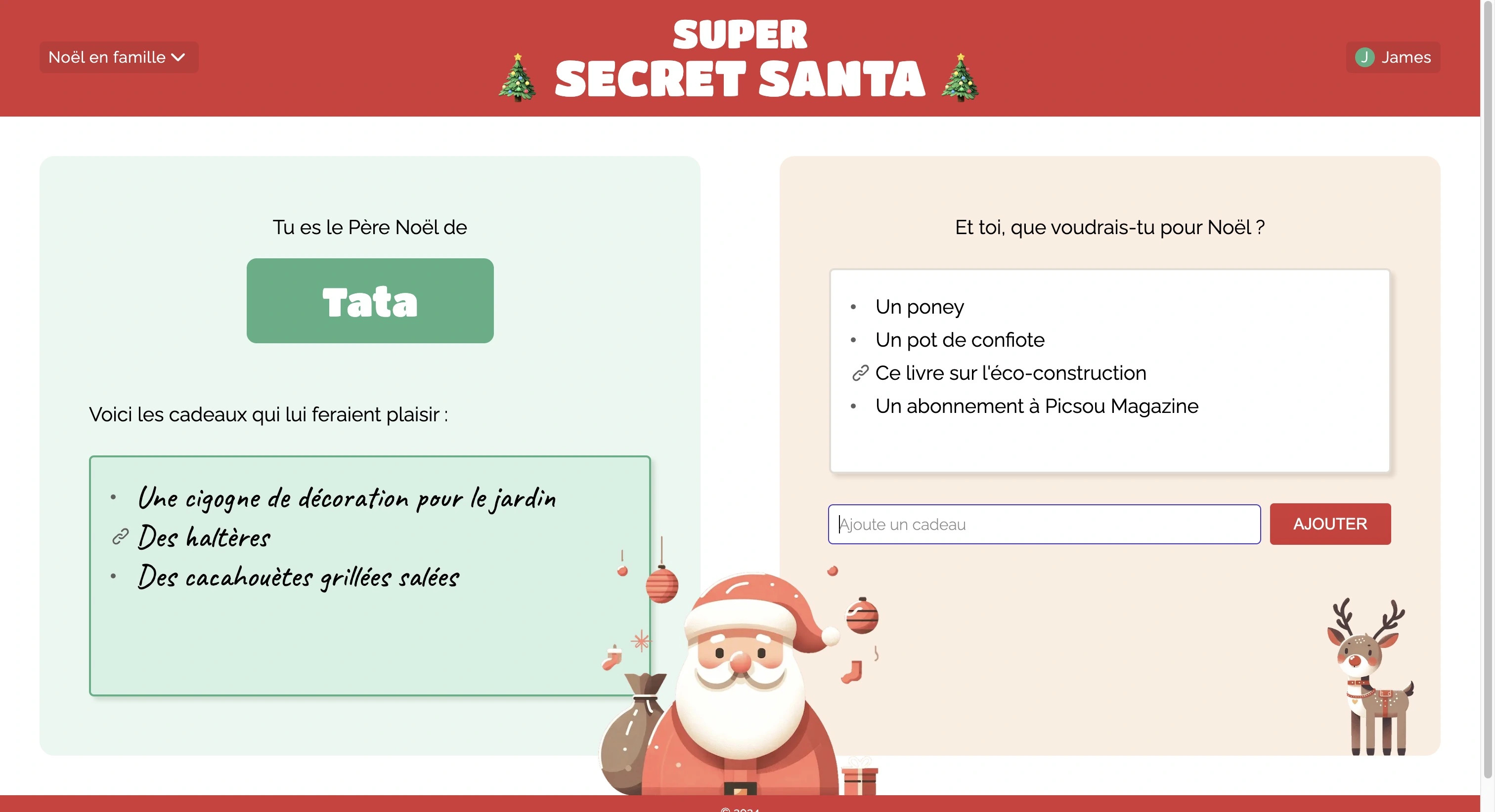 Super Secret Santa : Tirage de Père Noël secret en ligne